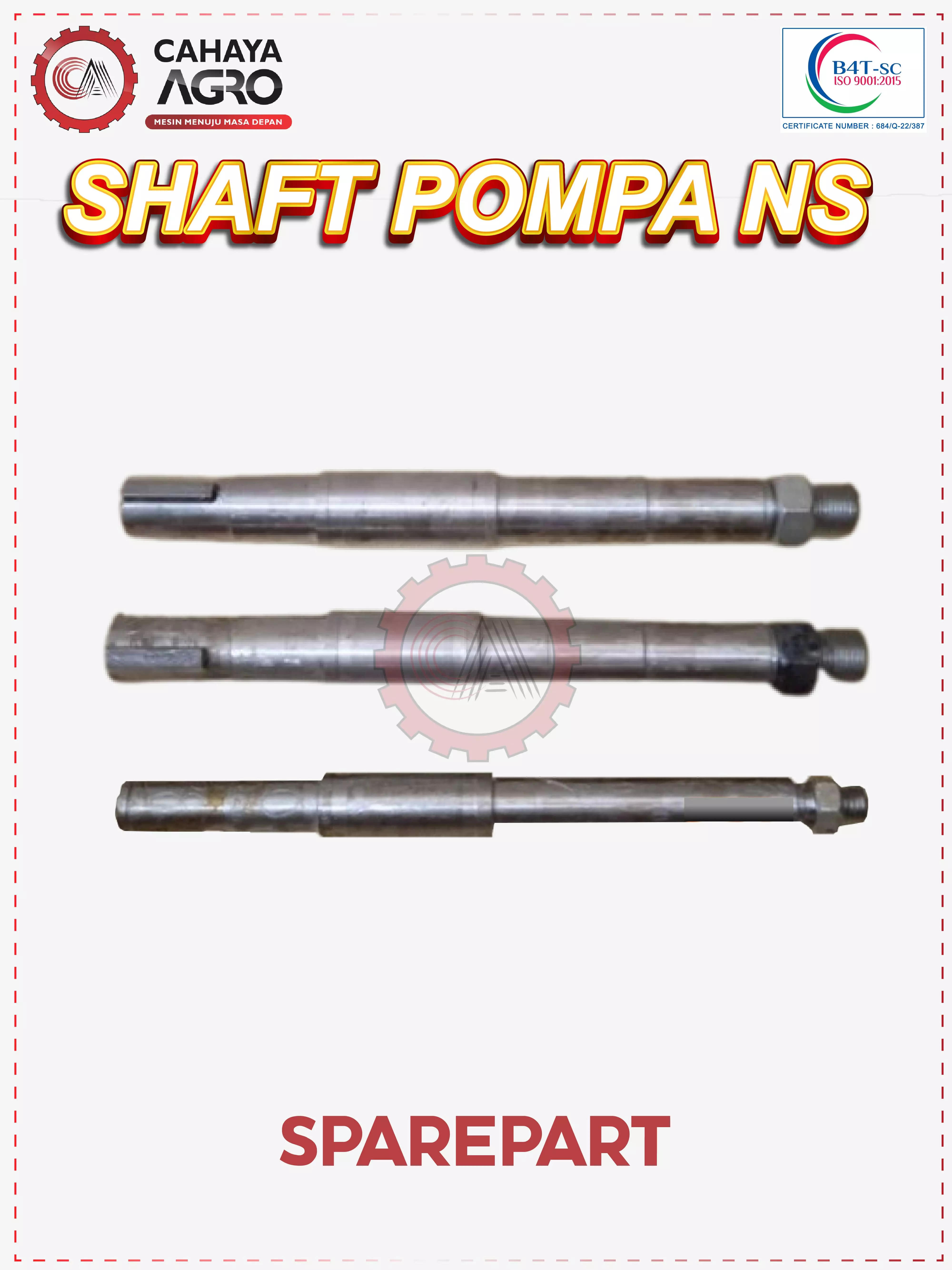 Shaft Pompa NS 100 CA-TTF-SPNS-100 | Cahaya Agro