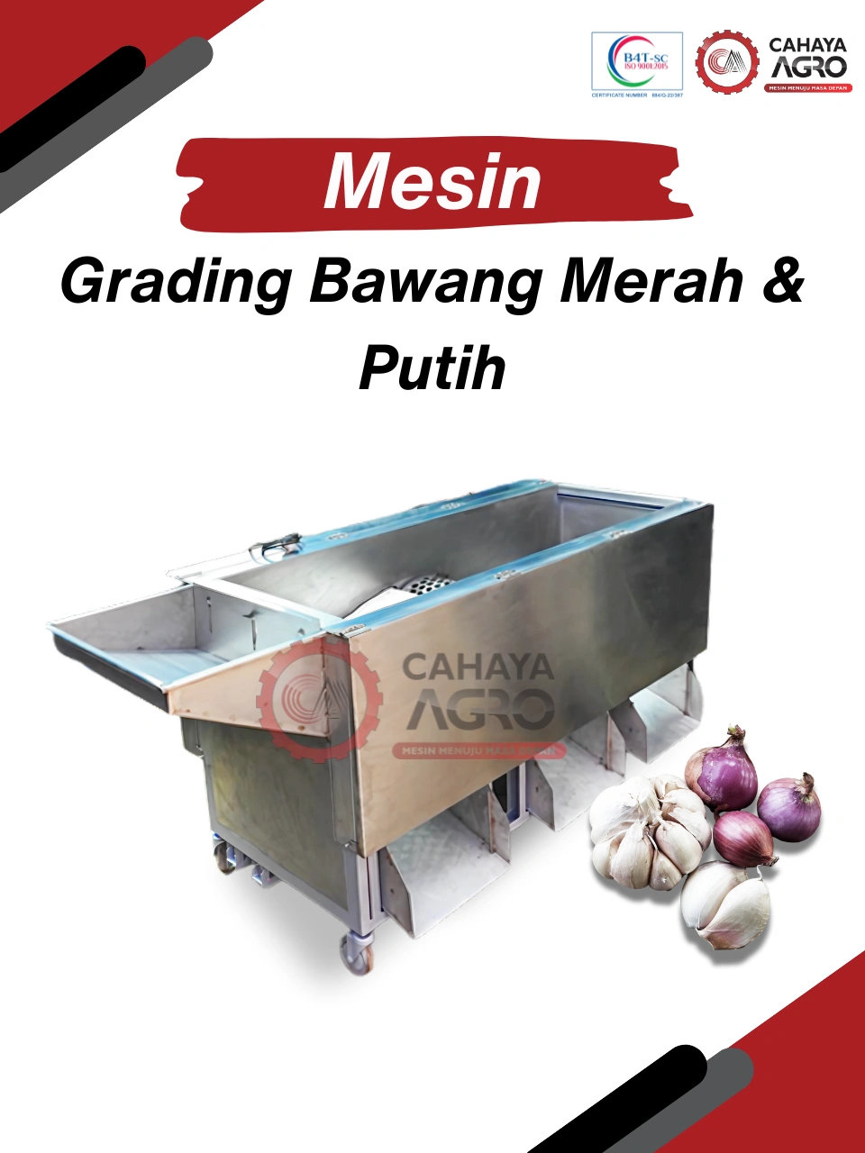 MESIN GRADING BAWANG MERAH & PUTIH CA-MM-GBMP-150 | Cahaya Agro